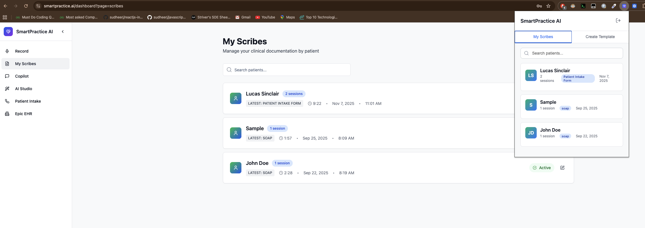 SmartPractice AI - AI Medical Note Taking & Clinical Documentation Software